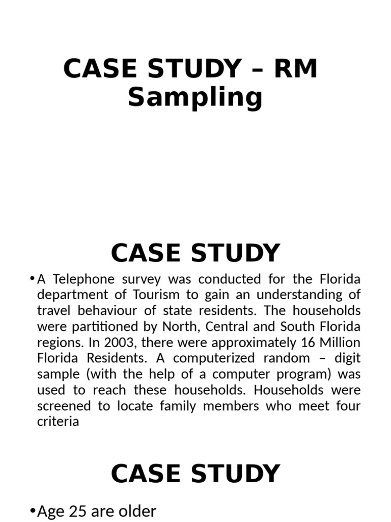 Florida Tourism Survey Case Study | PDF