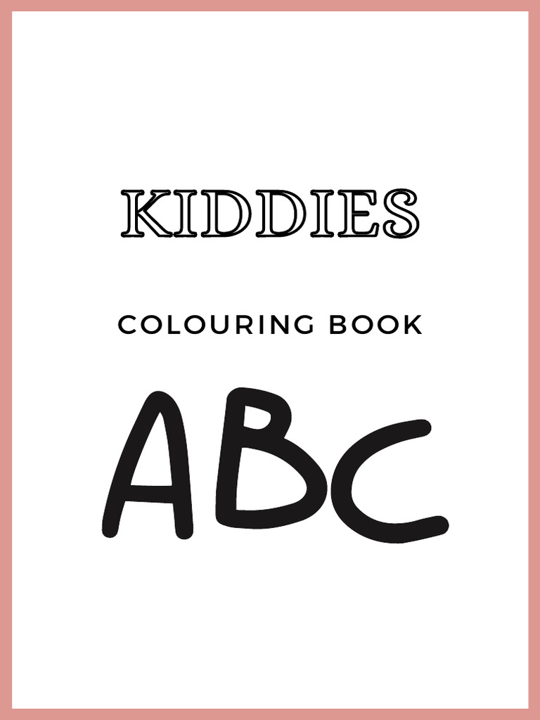 Pink-White Simple Alphabet Coloring Book | PDF