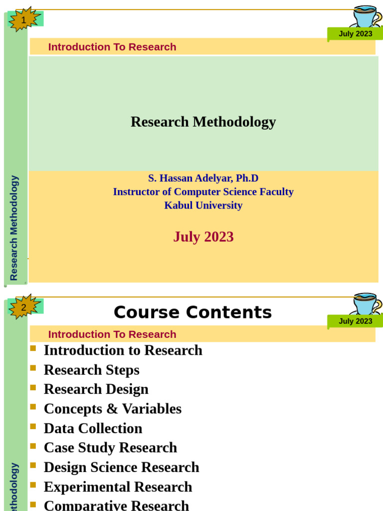Chapter 1 Research Methodology | PDF | Methodology | Evaluation