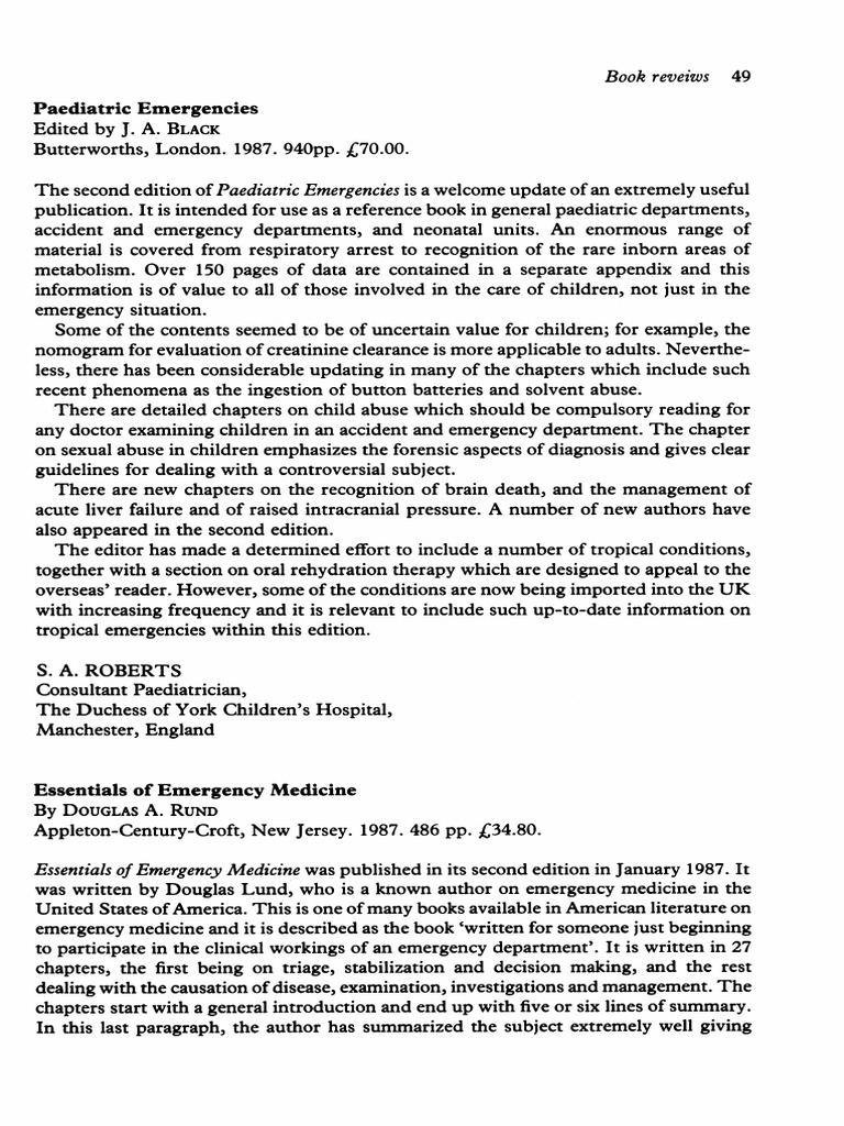 Essentials of Emergency Medicine | PDF | Emergency Department | Pediatrics
