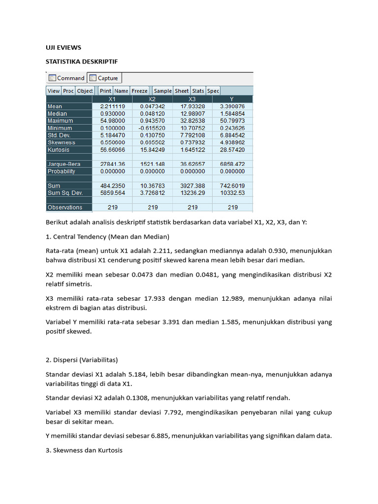 Uji Eviews PBV | PDF