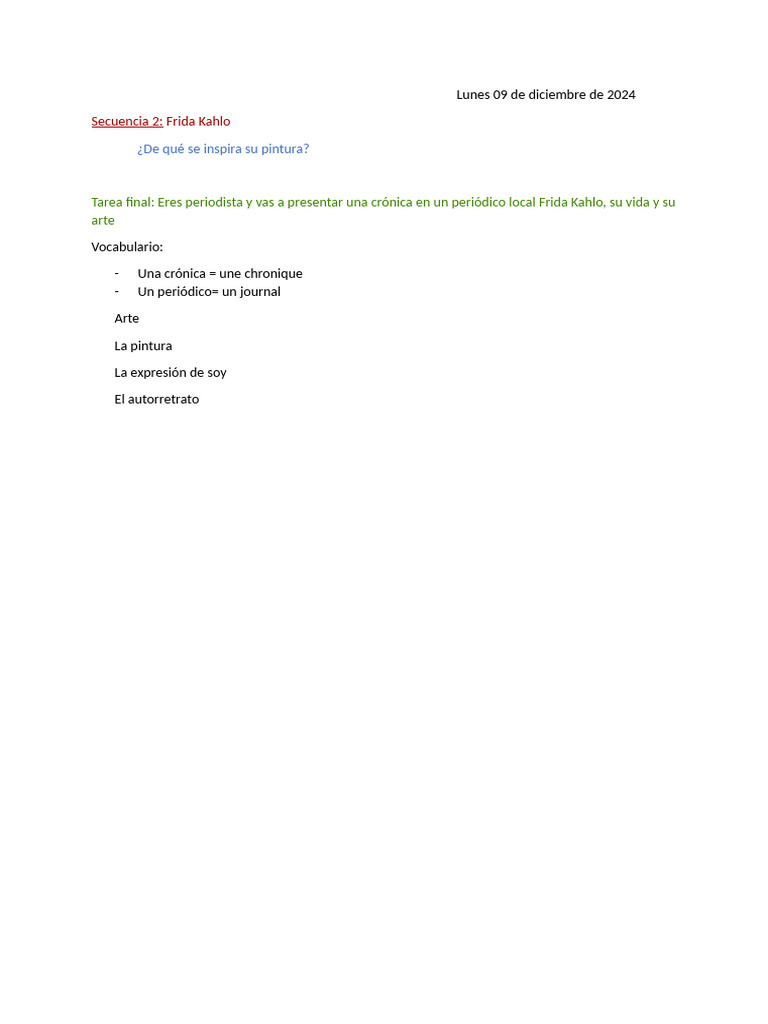 Espagnol Secuencia 2 | PDF