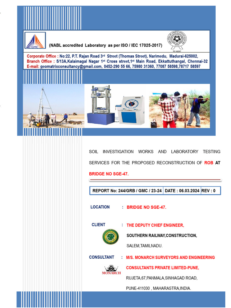 244-Grb-Sge-47 (JP Project) Soil Investigation Report | PDF | Geotechnical Engineering | Earth ...