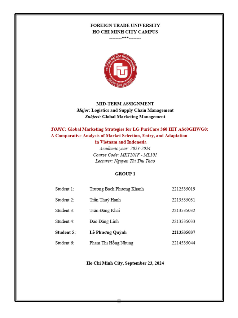 MAR-Draft | PDF | Market (Economics) | Logistics