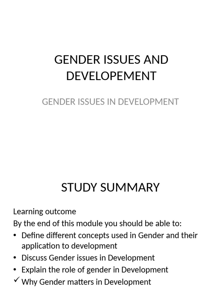 Ds Gender - Issues 1 (1) New 1 | PDF | Gender | Gender Studies