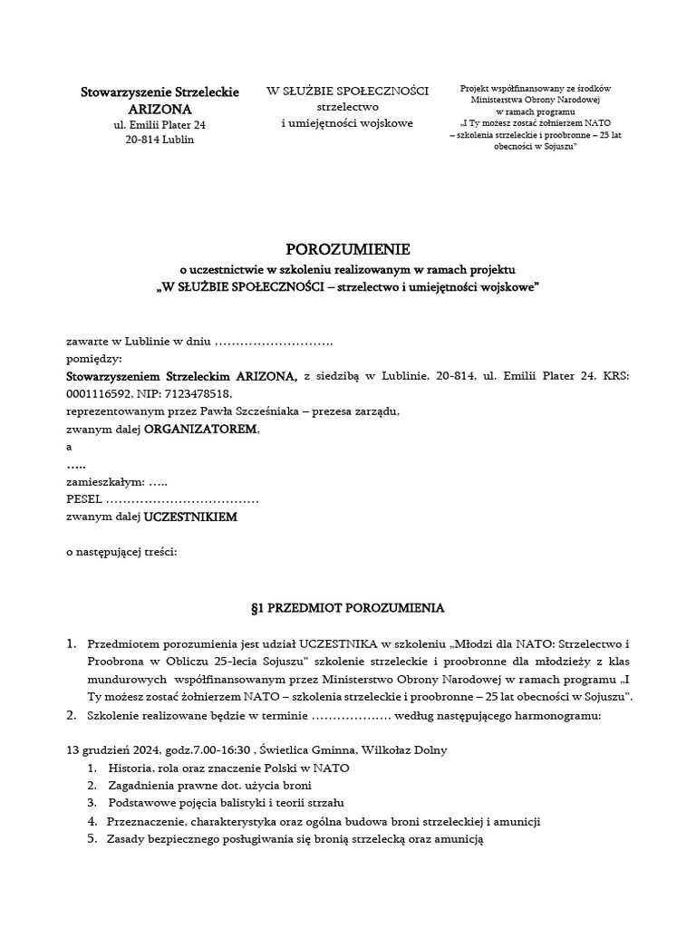 Porozumienie 2 Młodzierz 2 | PDF