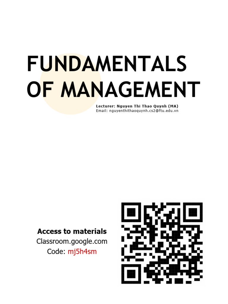 Chapter 1. Introduction To Management | PDF | Goal | Leadership