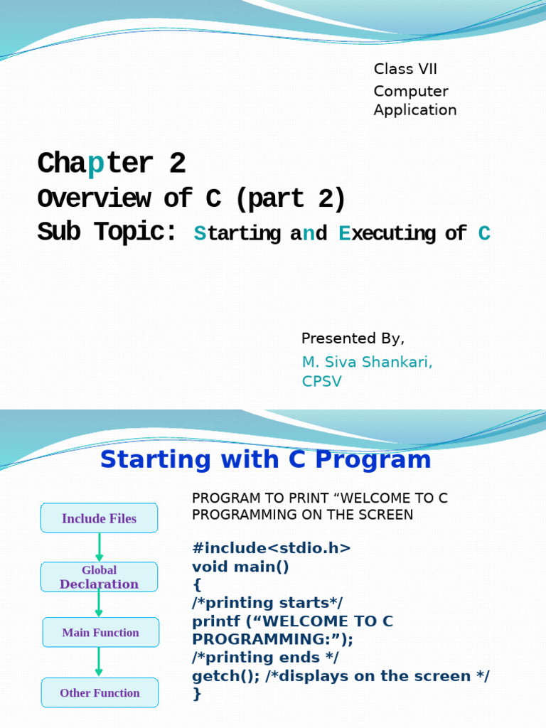 CL - 7chpt2 Overview of C Part 2 | PDF | Source Code | Computer Science