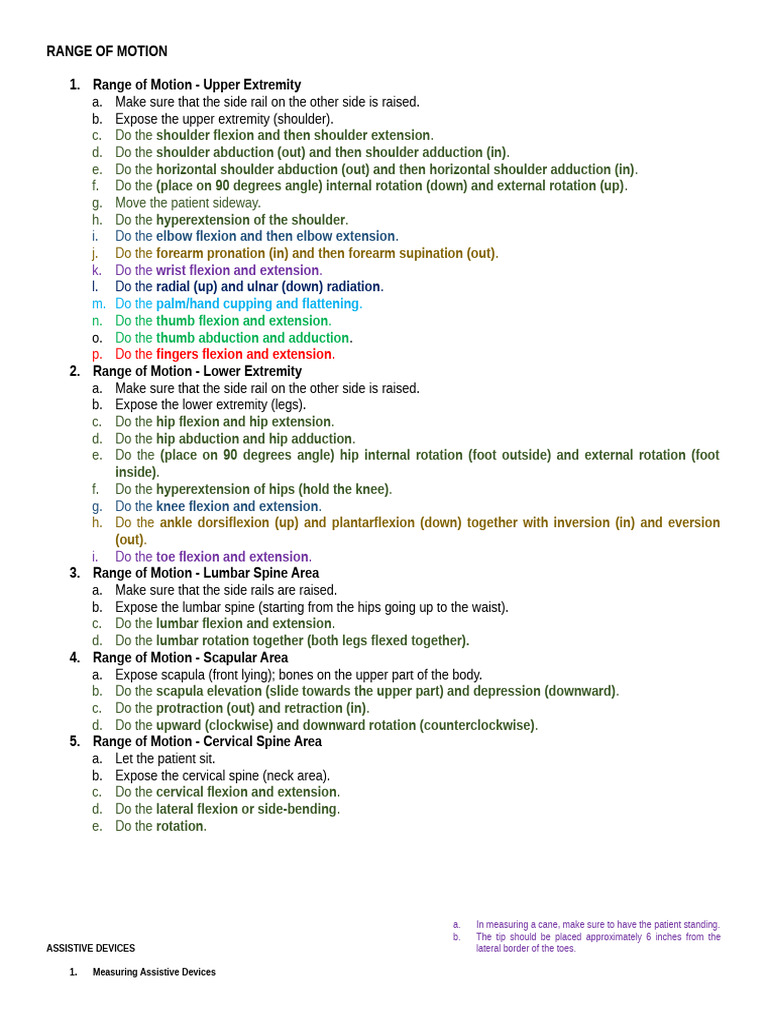 Comprehensive Guide to Range of Motion and Gait Training | PDF ...
