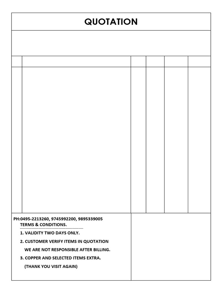 Quotation | PDF
