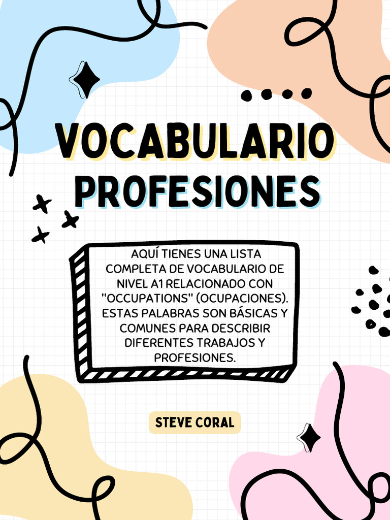 Vocabulario de Profesiones A1 | PDF