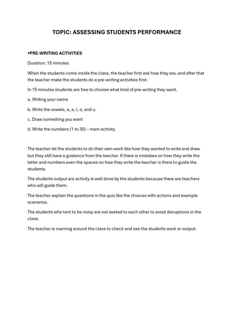 Assessing Students Performance | PDF