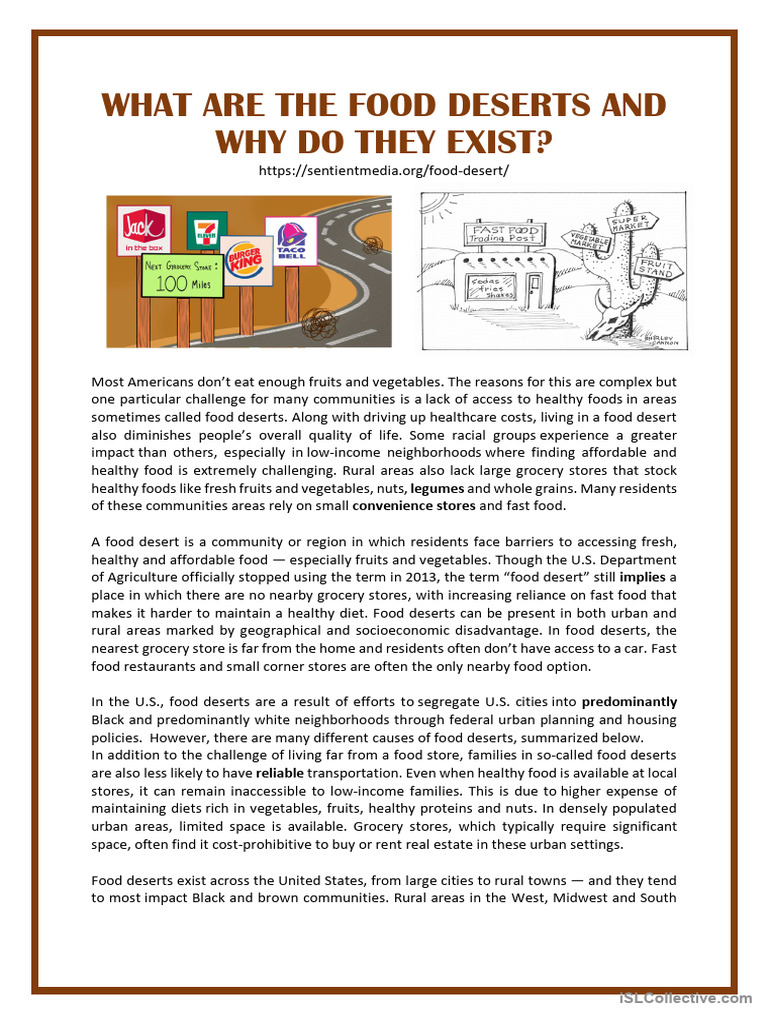 What are the Food Deserts_ | PDF | Healthy Diet | Food Industry