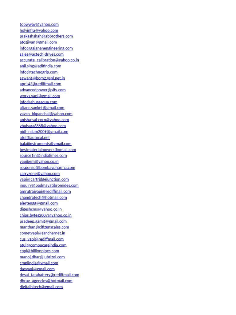 Expo Email Ids | PDF