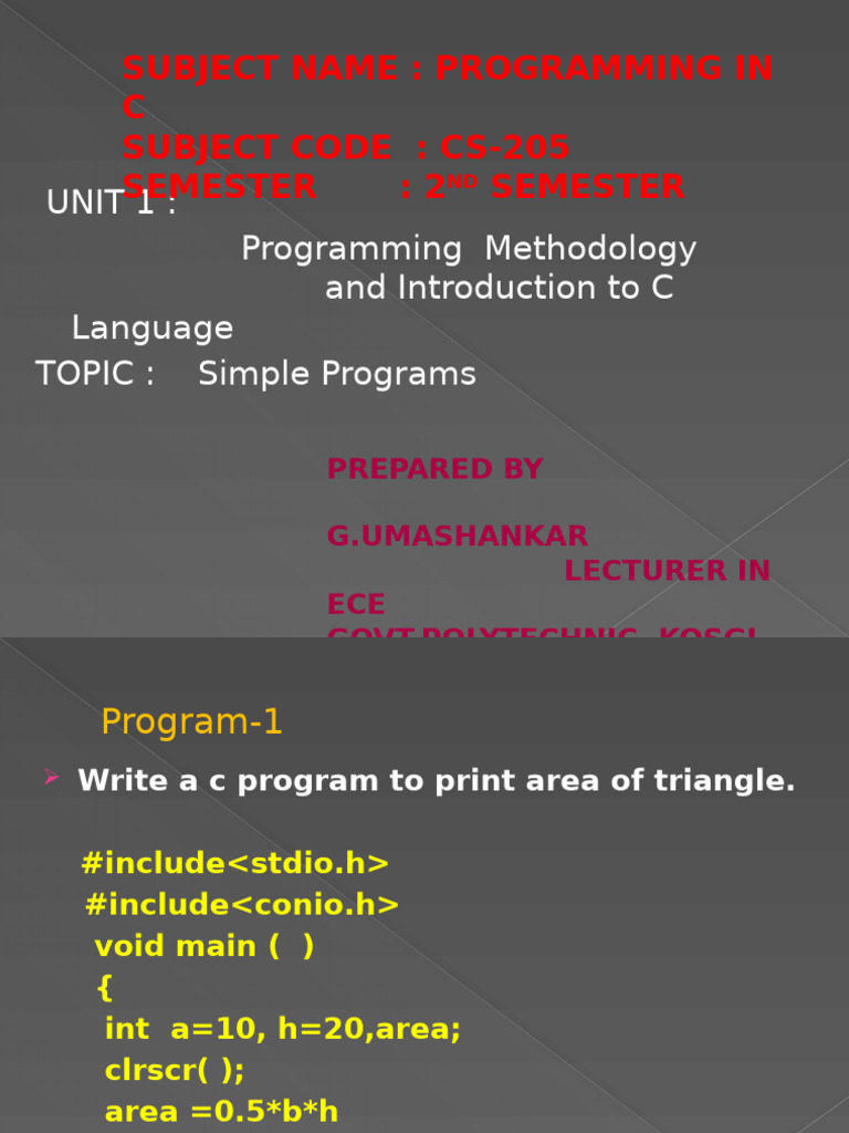 Unit 1 Programs | PDF | Fahrenheit | Computer Programming