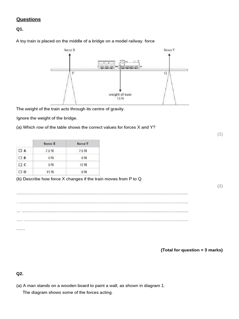 Moments Igcse Physi̇cs | PDF | Force | Weight