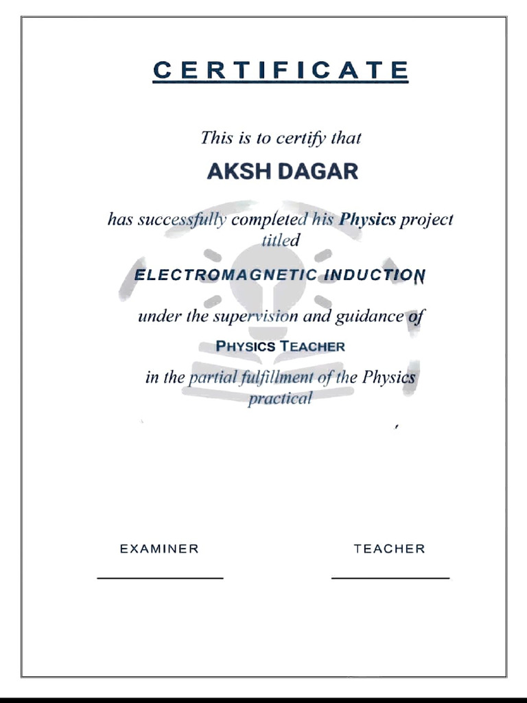 PHYSICS PROJECT | PDF