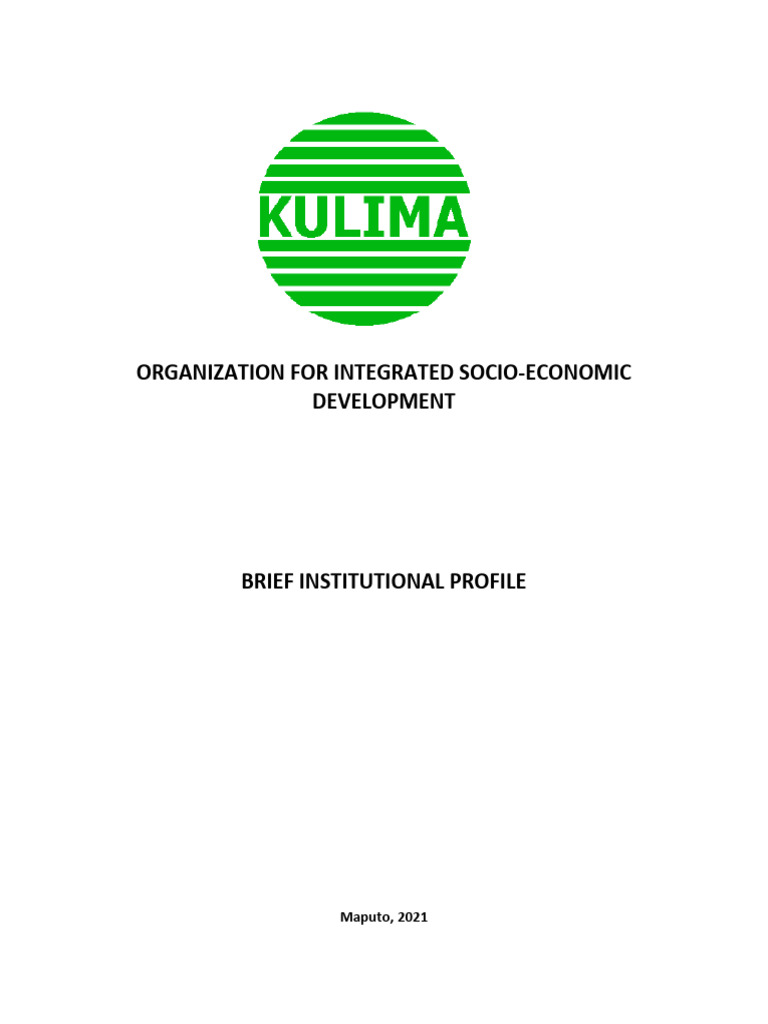 KULIMA: Mozambique Rural Development NGO | PDF | Wash | Food Security