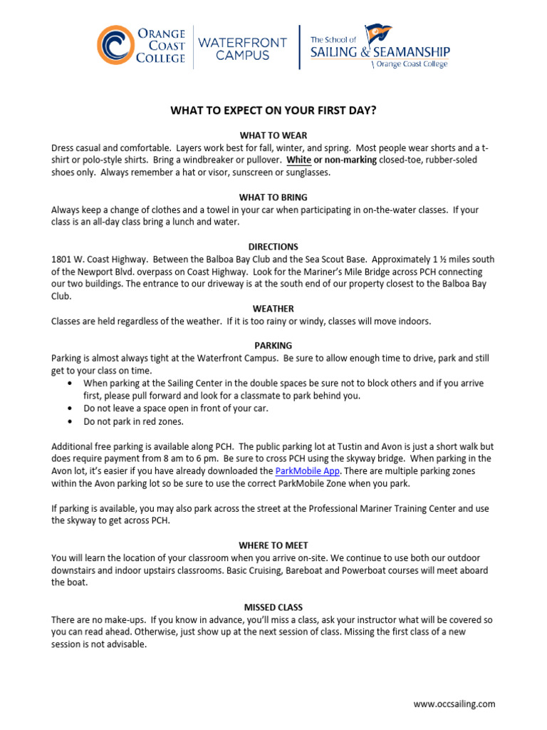 First Day Information-2023 | PDF | Water Transport