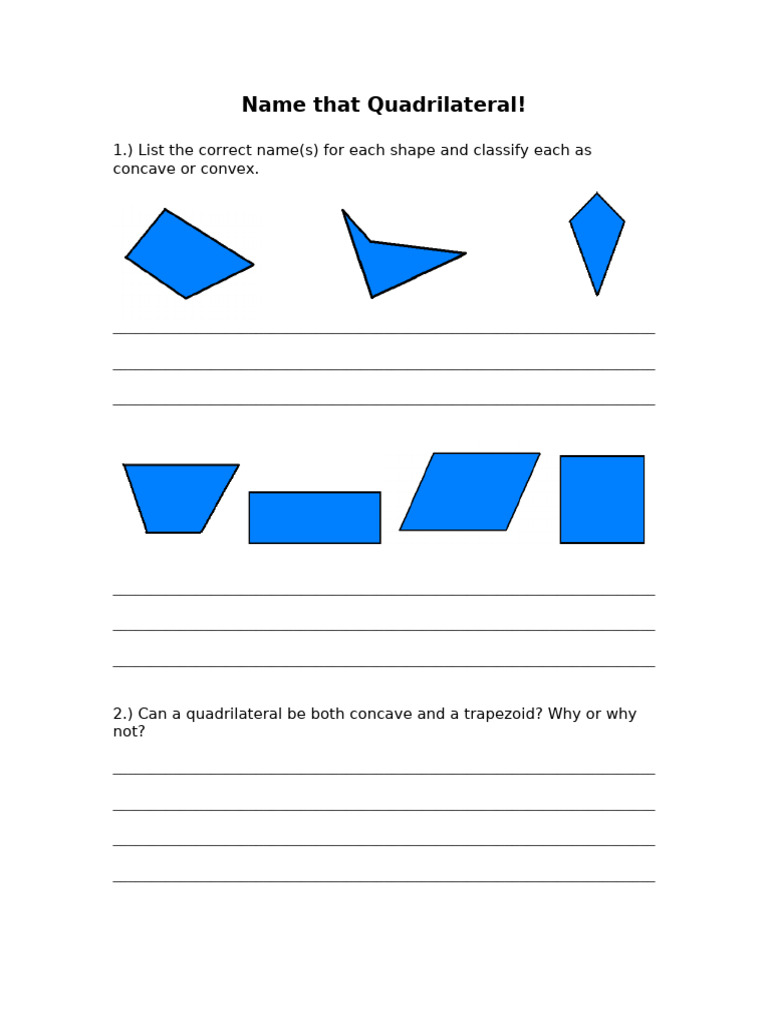 Quadrilateral Classification Guide | PDF | Geometric Shapes | Elementary Geometry
