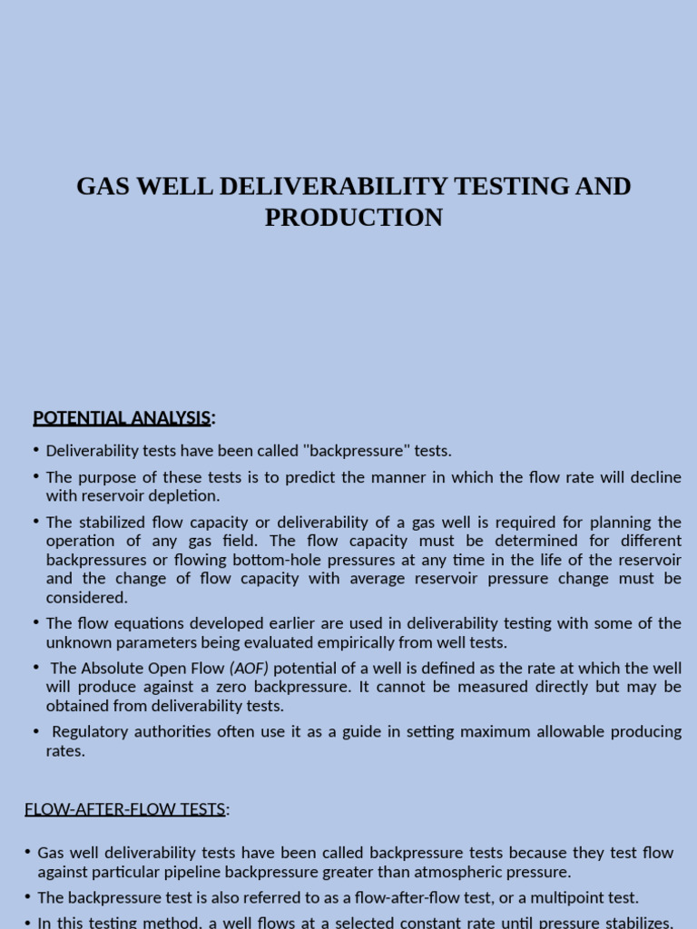 Gas Well Deliverability Testing and Production (1) | PDF | Line ...