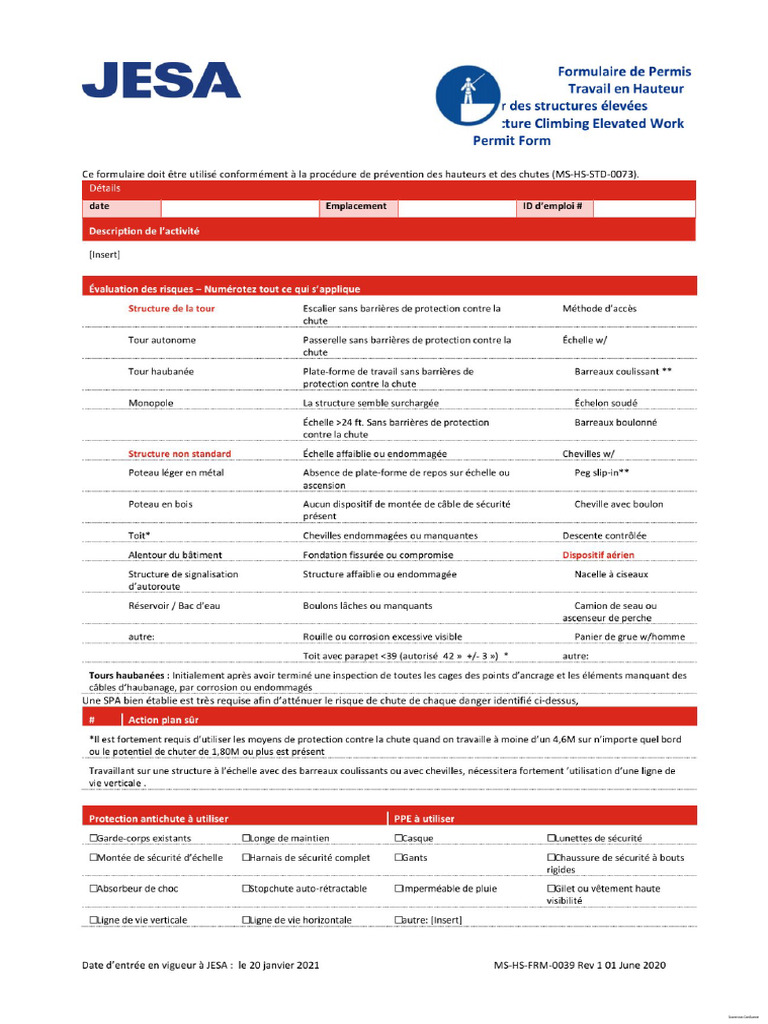 3 Permis de Travail en Hauteur - NV-1 | PDF