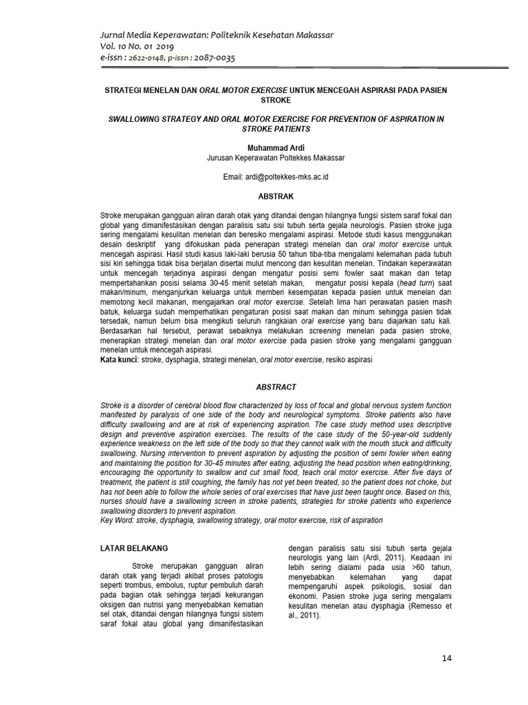 316524 Swallowing Strategy and Oral Motor Exerc 114ddecf | PDF