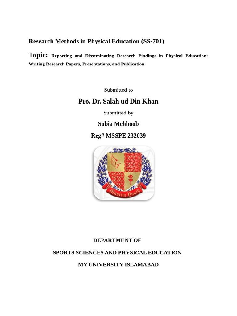 Research Methods in Physical Education | PDF | Methodology | Peer Review