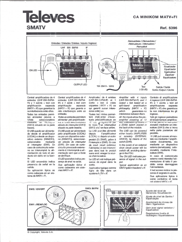 Amplificador Minikon Televés | PDF