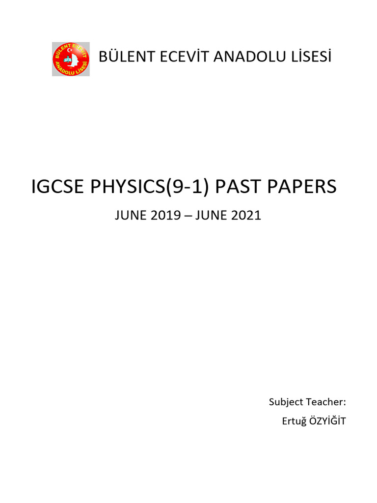IGCSE Edexcel Physics Past Papers 2019-2021 | PDF | Student Assessment ...