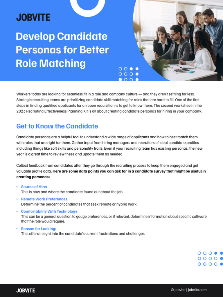 Recruit Smarter with Candidate Personas | PDF | Social Psychology ...