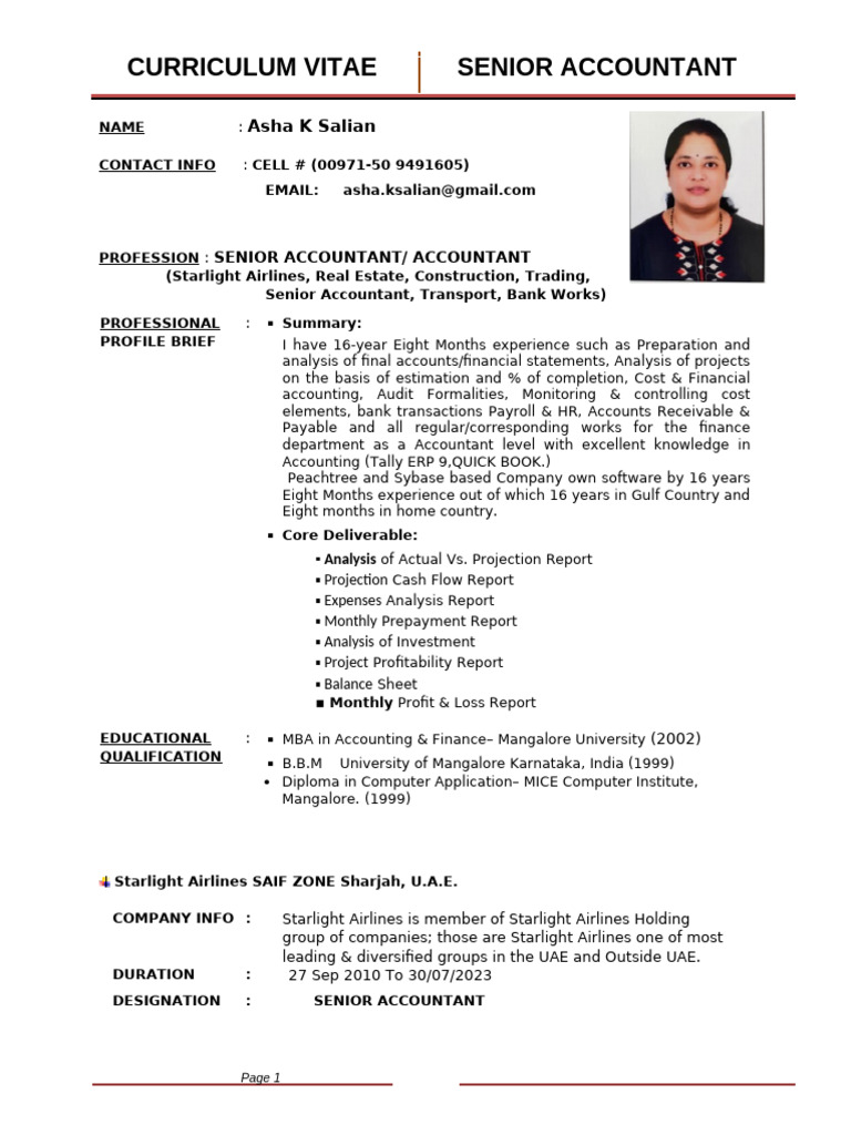 Asha Resume (3) | PDF | Debits And Credits | Banks