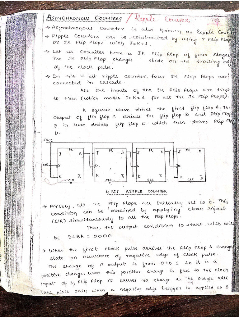 4-Bit Up Asynchronous Counter | PDF