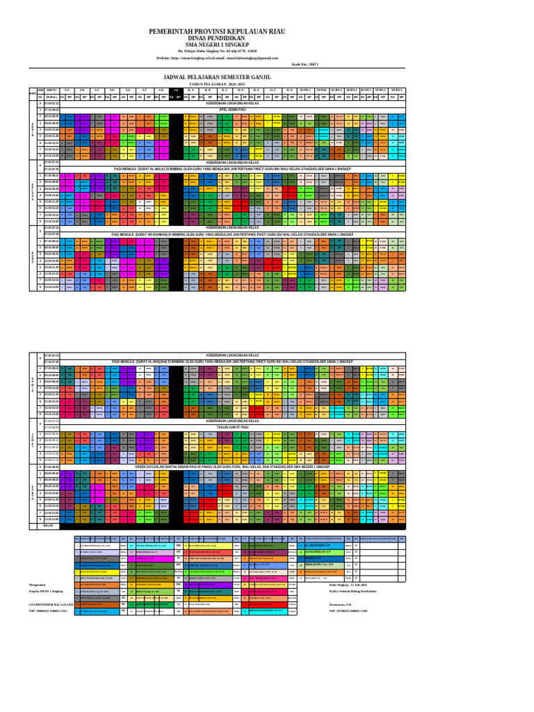 Jadwal Semseter Ganjil TP 2024-2025 - Revisi | PDF