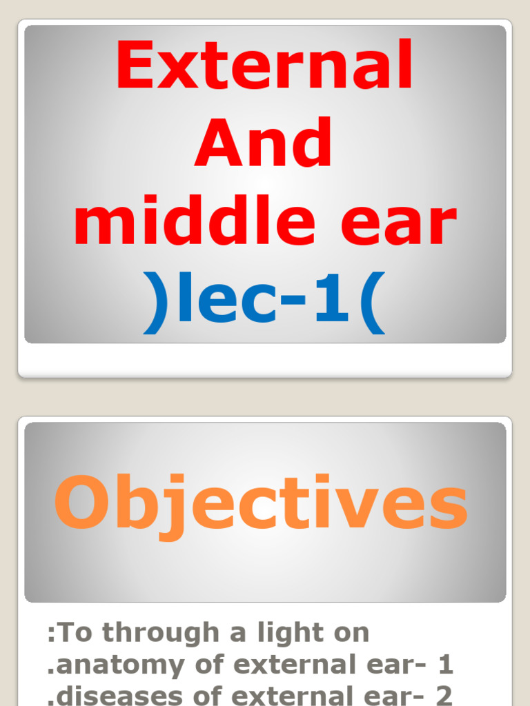Anatomy of the Ear24 | PDF | Ear | Anatomical Terms Of Location