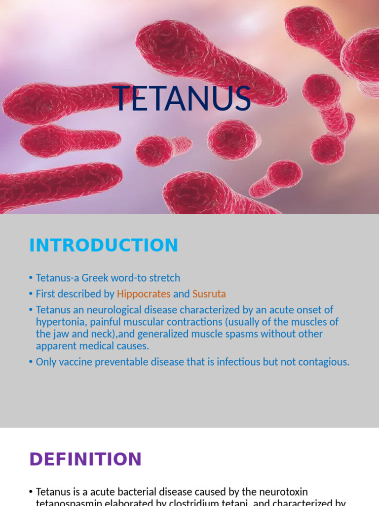 Tetanus | PDF | Medicine | Causes Of Death