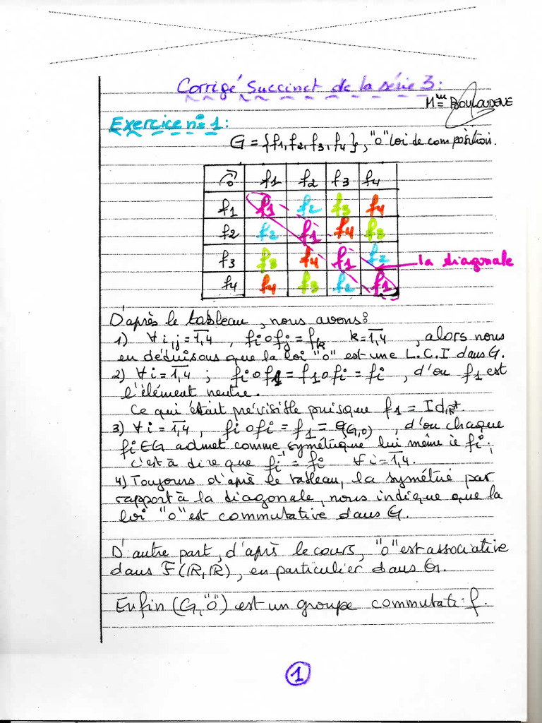 CorrigÃ©s Structures AlgÃ©briques | PDF