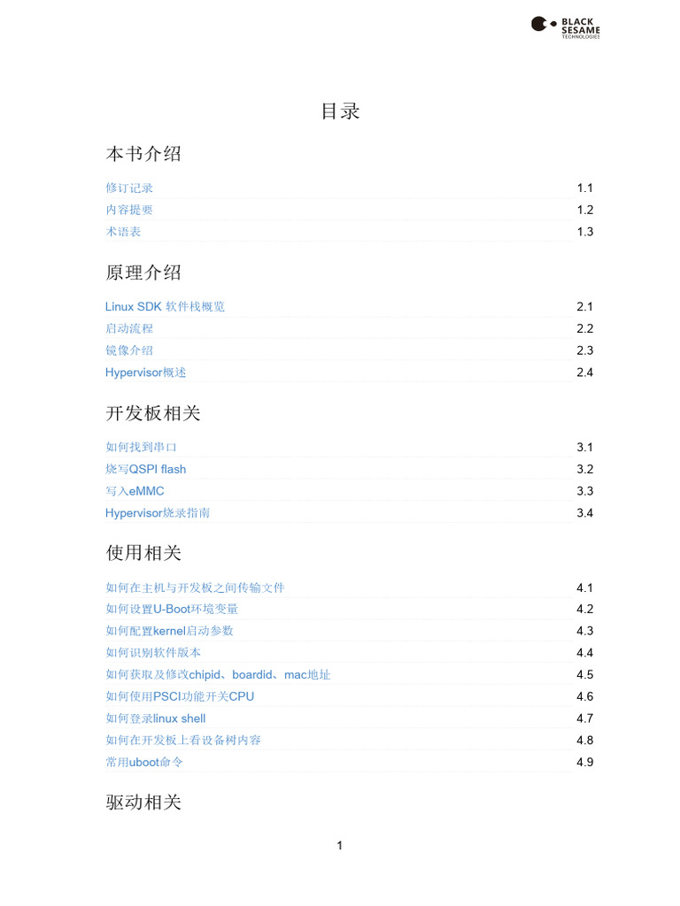 (A1000 Driver Bsp Programming Guide) BST A1000 Linux驱动及BSP开发者指南 | PDF
