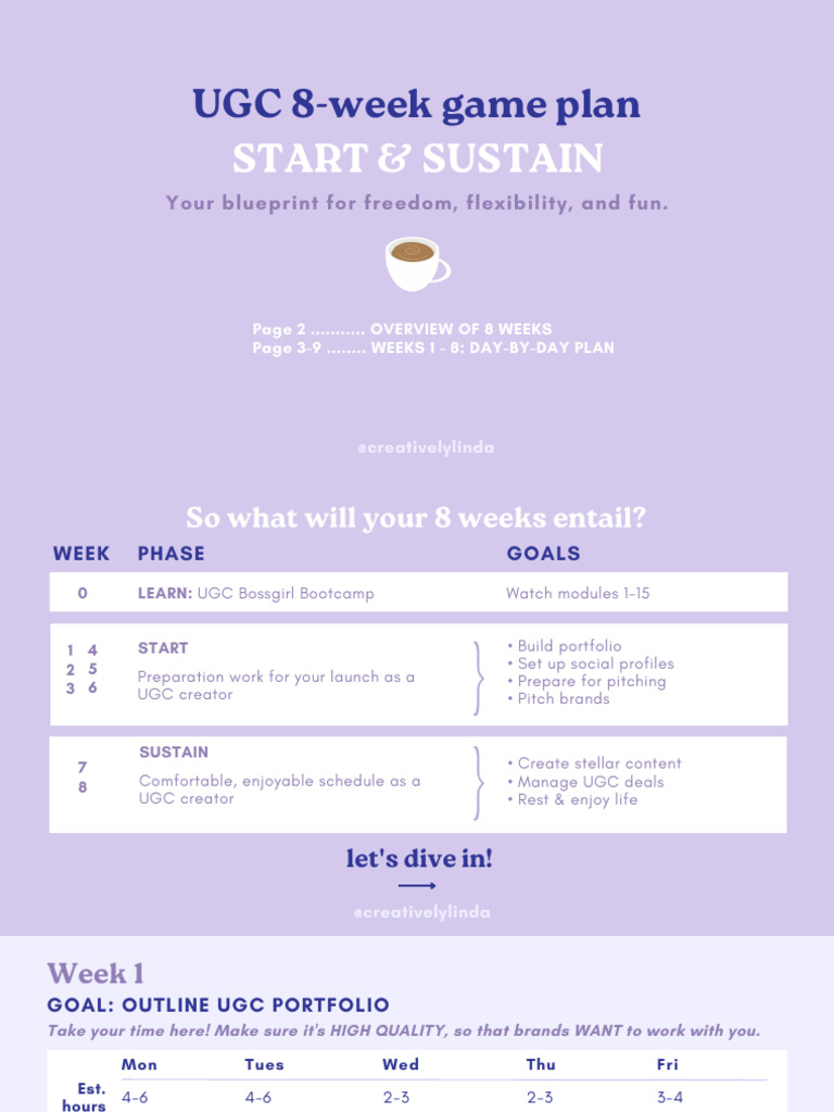 UGC 8 weeks game plan | PDF