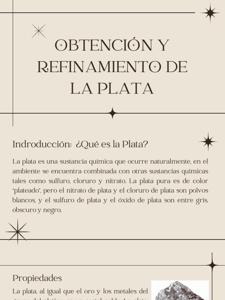 OBTENCIÓN Y REFINAMIENTO DE LA PLATA | PDF | Plata | Rieles