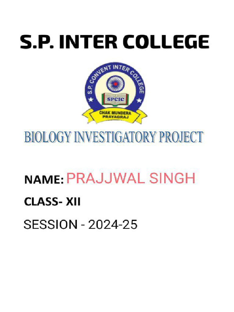 Biology Biotechnology Project | PDF