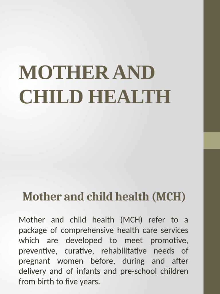 Mother and Child Health | PDF | Pregnancy | Maternal Health