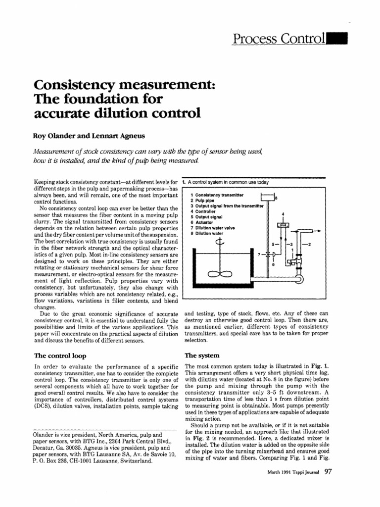 Consistency Measurement The Foundation For Accurate Dilution Control ...