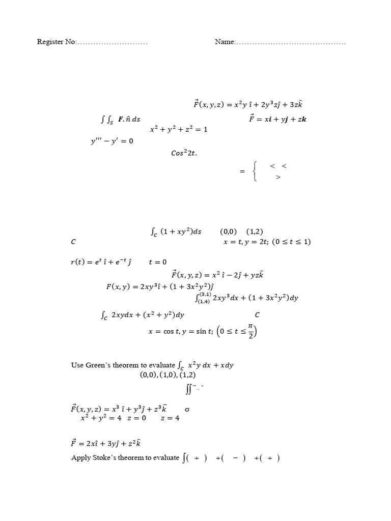 S2 23mal10b Vector Calculus Differential Equations And Transforms June
