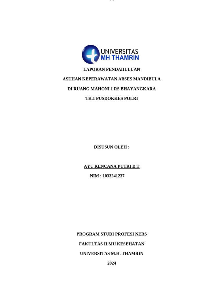 Asuhan Keperawatan Abses Mandibula | PDF