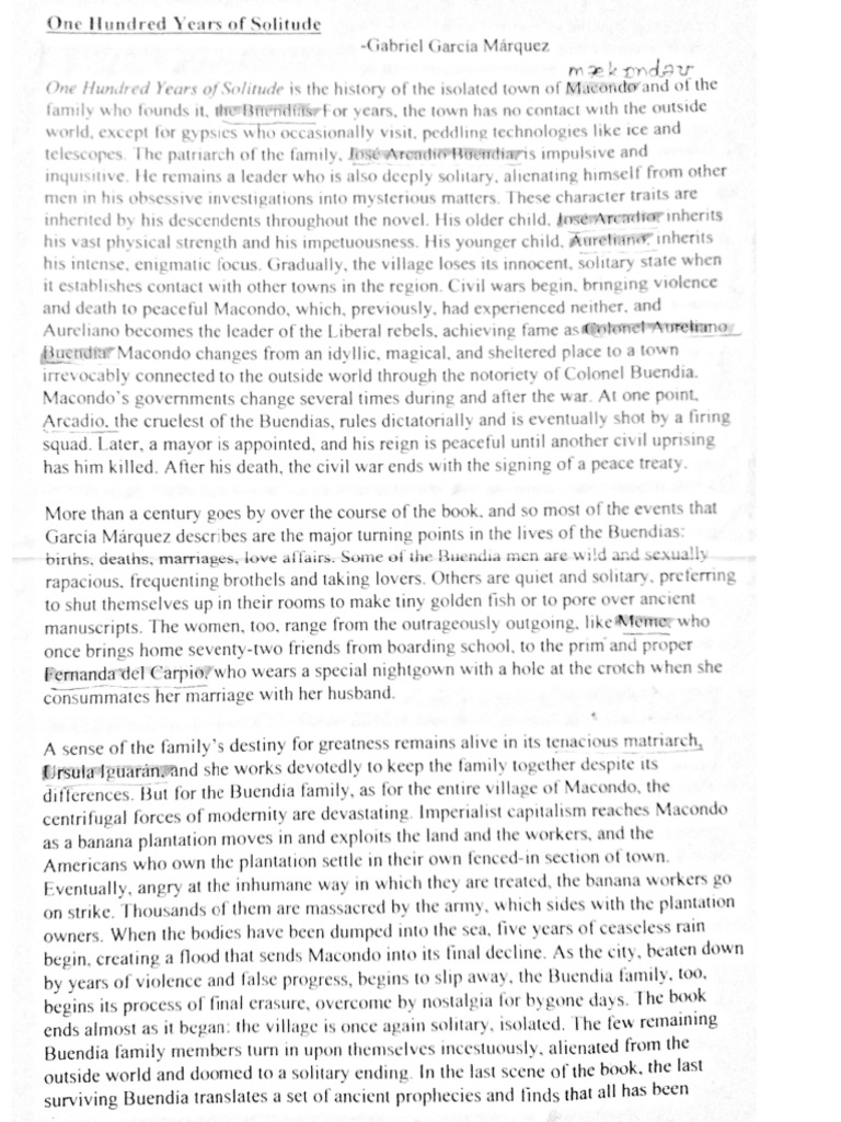 One Hundred Years of Solitude | PDF