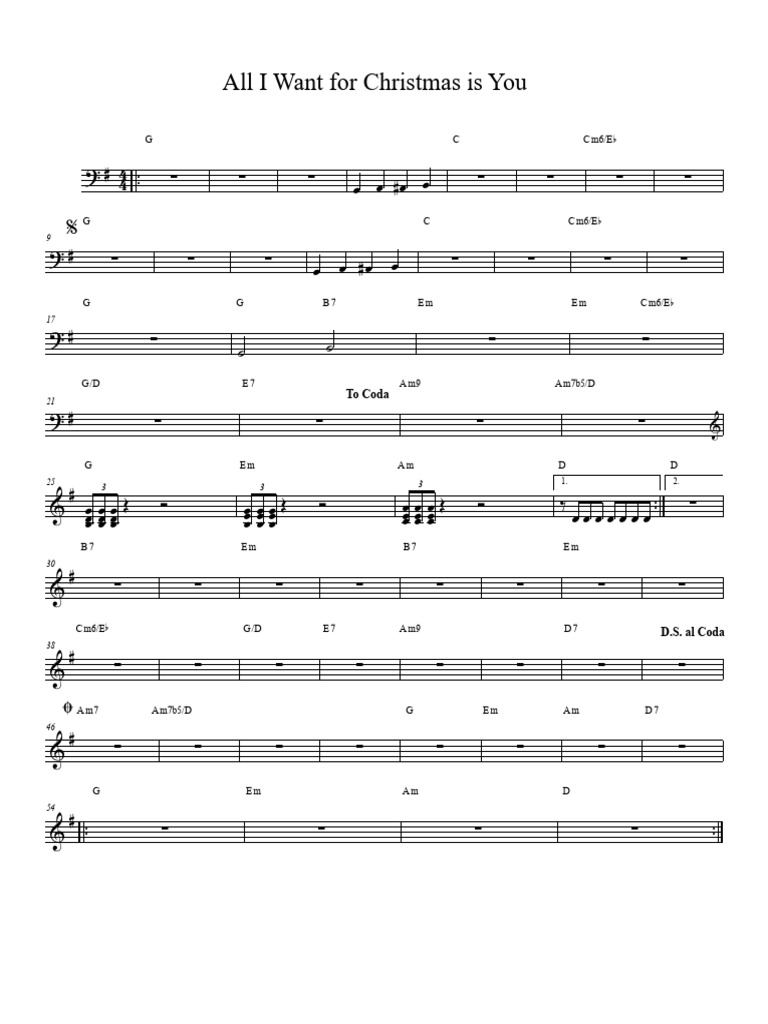 Cifras de "All I Want for Christmas" | PDF