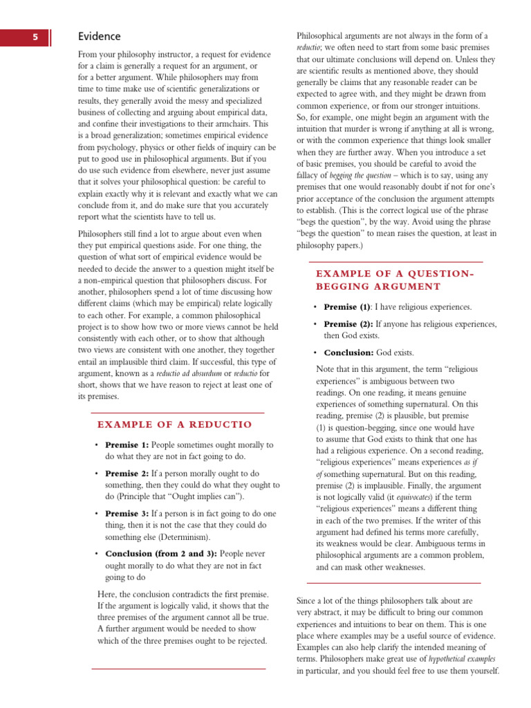 PDF document 5 | PDF | Argument | Evidence