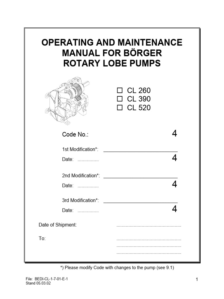 O&M Manual CL Pumps | PDF | Pump | Valve
