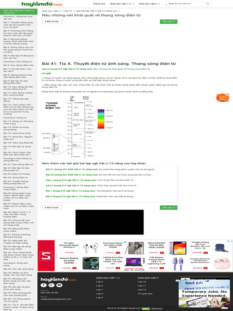 Nêu Những Nét Khái Quát Về Thang Sóng Điện Từ | PDF